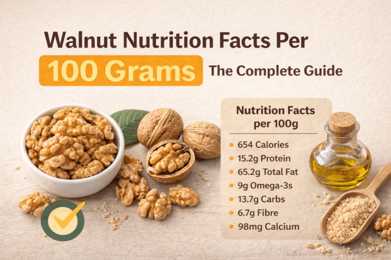 Walnut Nutrition Facts Per 100 Grams: The Complete Guide - Snack's Good